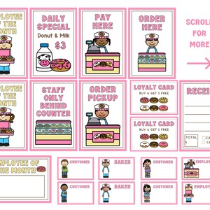 Dramatic Play - Printables - Donut Shop - Pretend Play - Instant ...