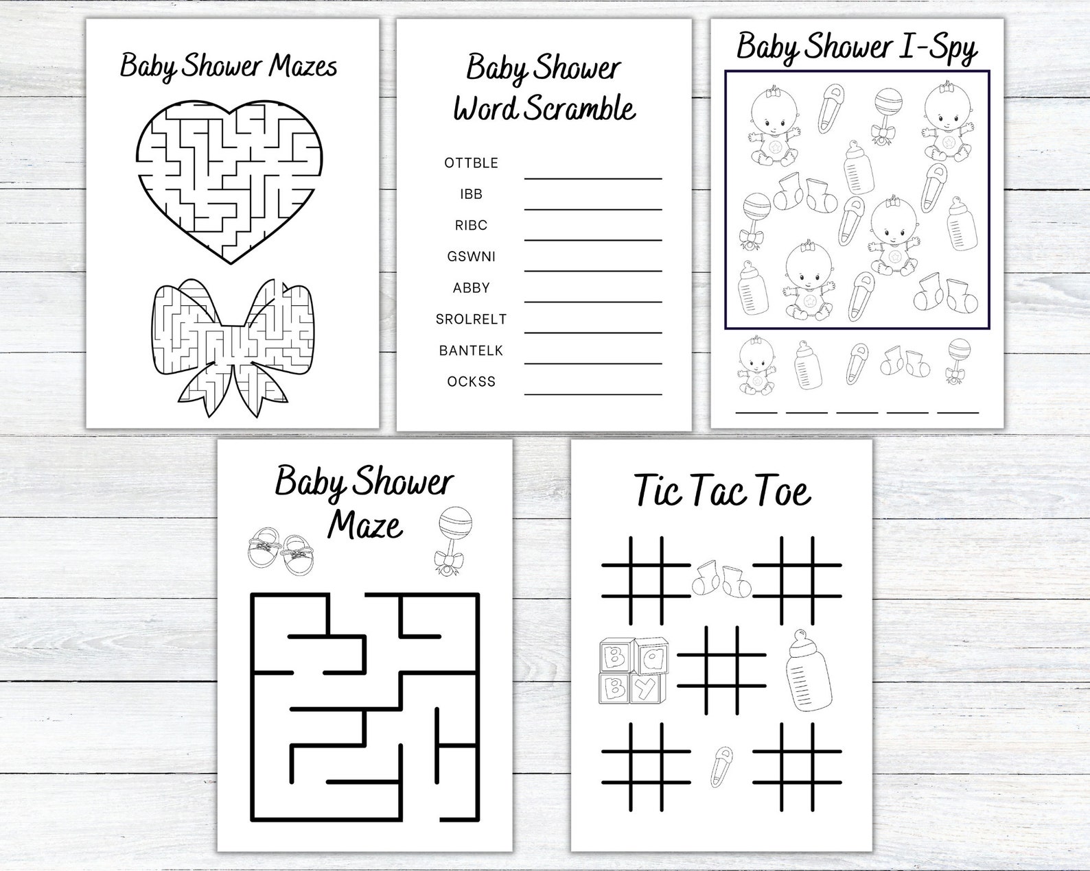 Baby Shower Activity Printable Instant Download Baby - Etsy