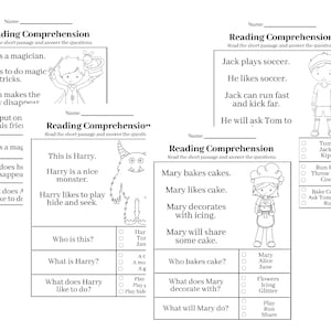 Reading Comprehension - Printable - Worksheet - First Grade ...