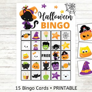 Halloween Bingo - Printable - Instant Download - Bingo Games - Digital ...