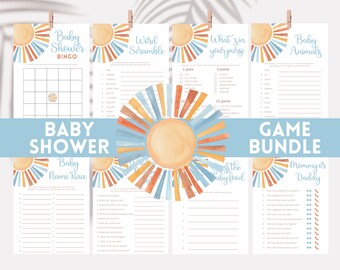 Here Comes the Son Baby Shower Bingo Prefilled Cards, Baby Shower Gifts ...