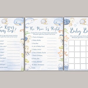 Baby Shower Games - Under the Sea - Printable - Instant Download - Etsy