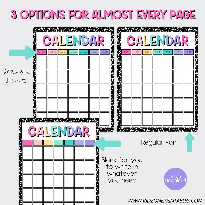 Teacher Planner - Printable - Lesson Planner - Weekly Planner ...