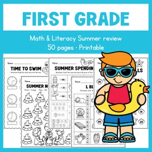 First Grade - Summer Review - Worksheets - Printable - Homeschool ...