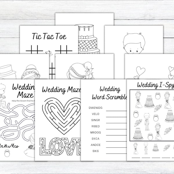 Kids Wedding Activity Book - Etsy