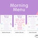 Elementary Morning Menu - Printable - Homeschool - First Grade - Second ...