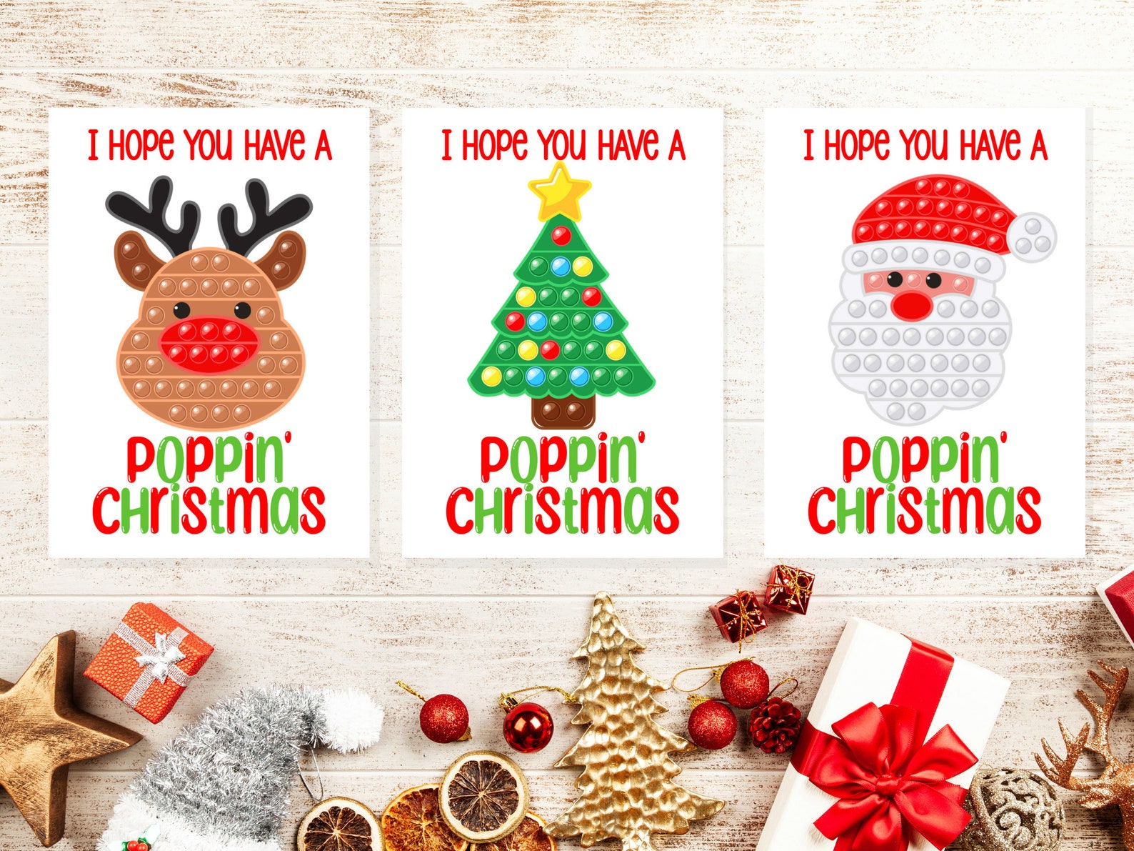 Pop It Tags Printable Christmas Gift Tags Favor Tags - Etsy