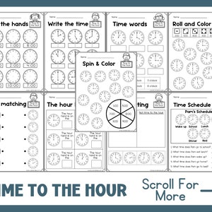 Telling Time - Worksheets - Printable - Homeschool - Teacher Resources ...