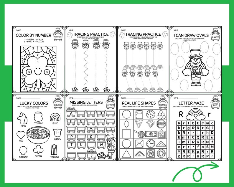 Preschool Pack - Printable - March - Math - Letters - Instant Download ...