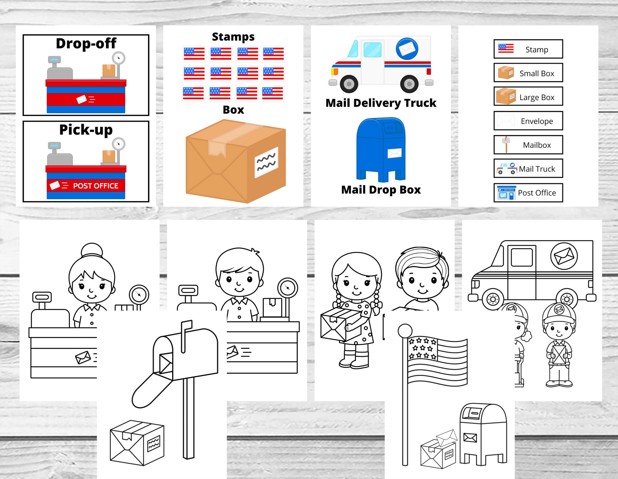 Post Office Pretend Play - Dramatic Play - Printable - Mail Carrier ...