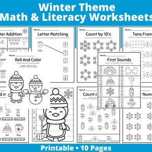 Printable Worksheets - Instant Download - Prek - Kindergarten - First ...