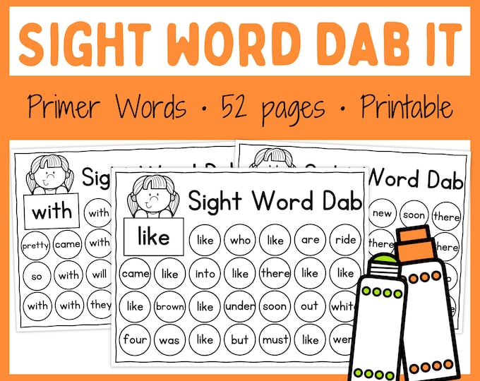 Sight Word Practice Bundle, Printable Sight Words Worksheets, High ...