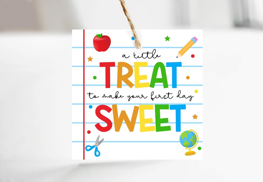 Treat Gift Tag - Printable - Back to School - Instant Download ...