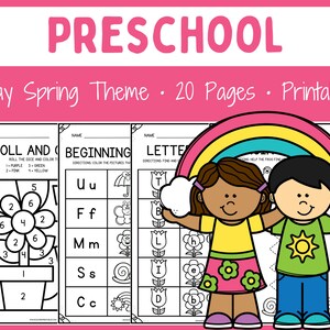 Spring Themed - Worksheets - Preschool - Prek - Bundle - Printable ...