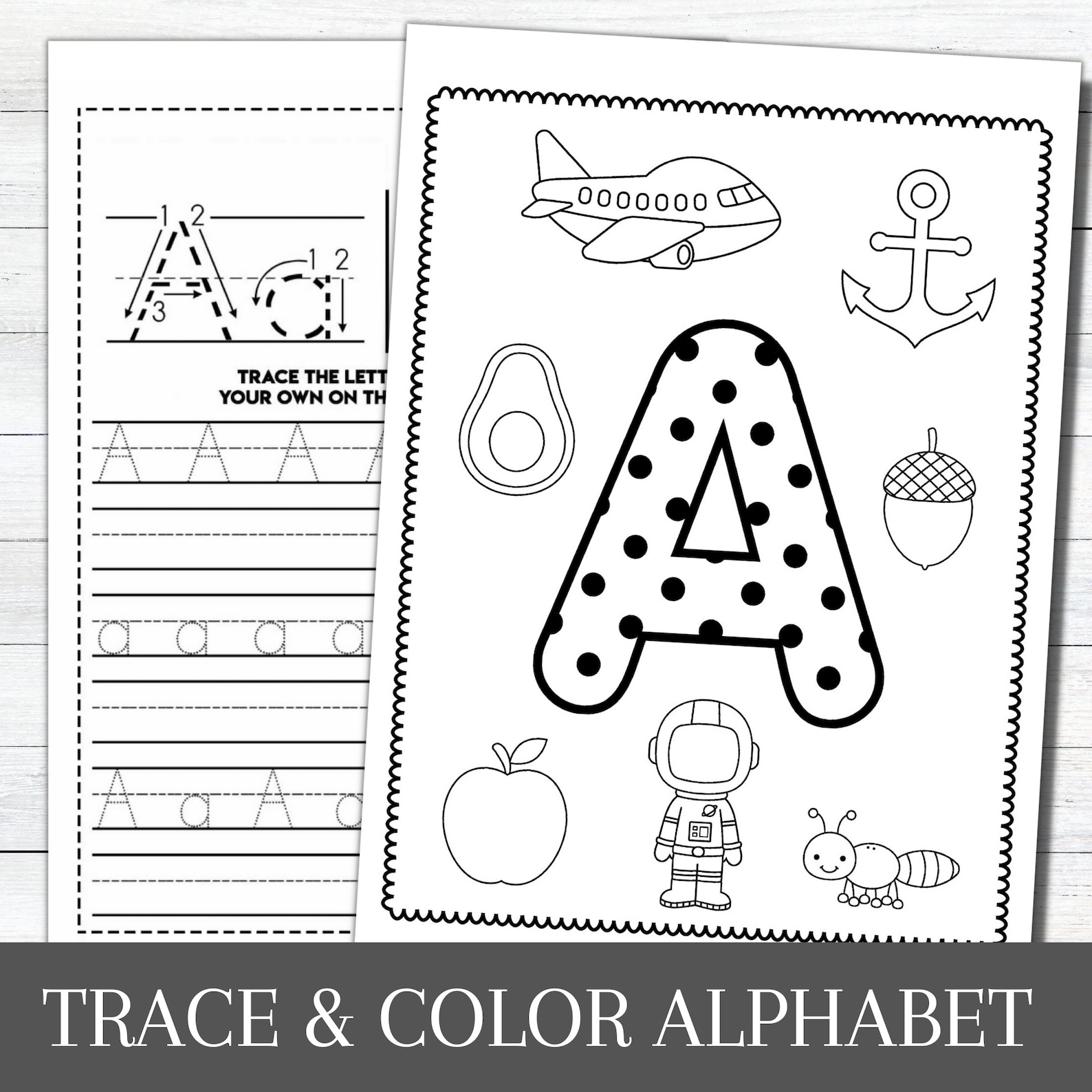 Alphabet Worksheets - Printable - Tracing - Coloring - Homeschool ...