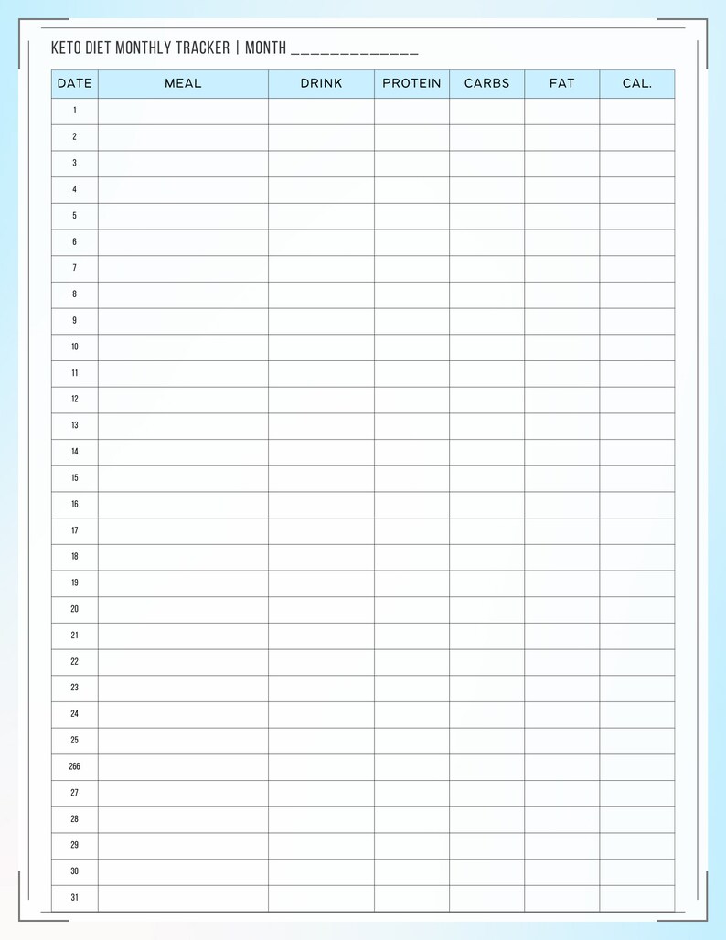 Keto Diet Planner and Tracker, Diet Planner, Meal Tracker, Keto Tracker ...