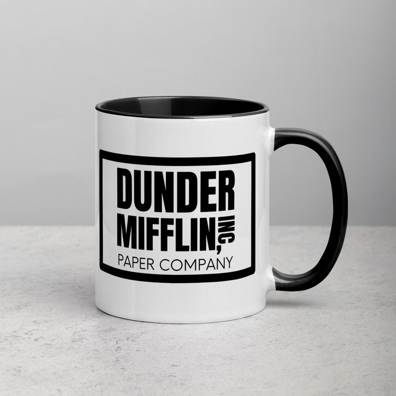 Dunder Mifflin Logo Mug Funny TV Show Mug Fans of the - Etsy