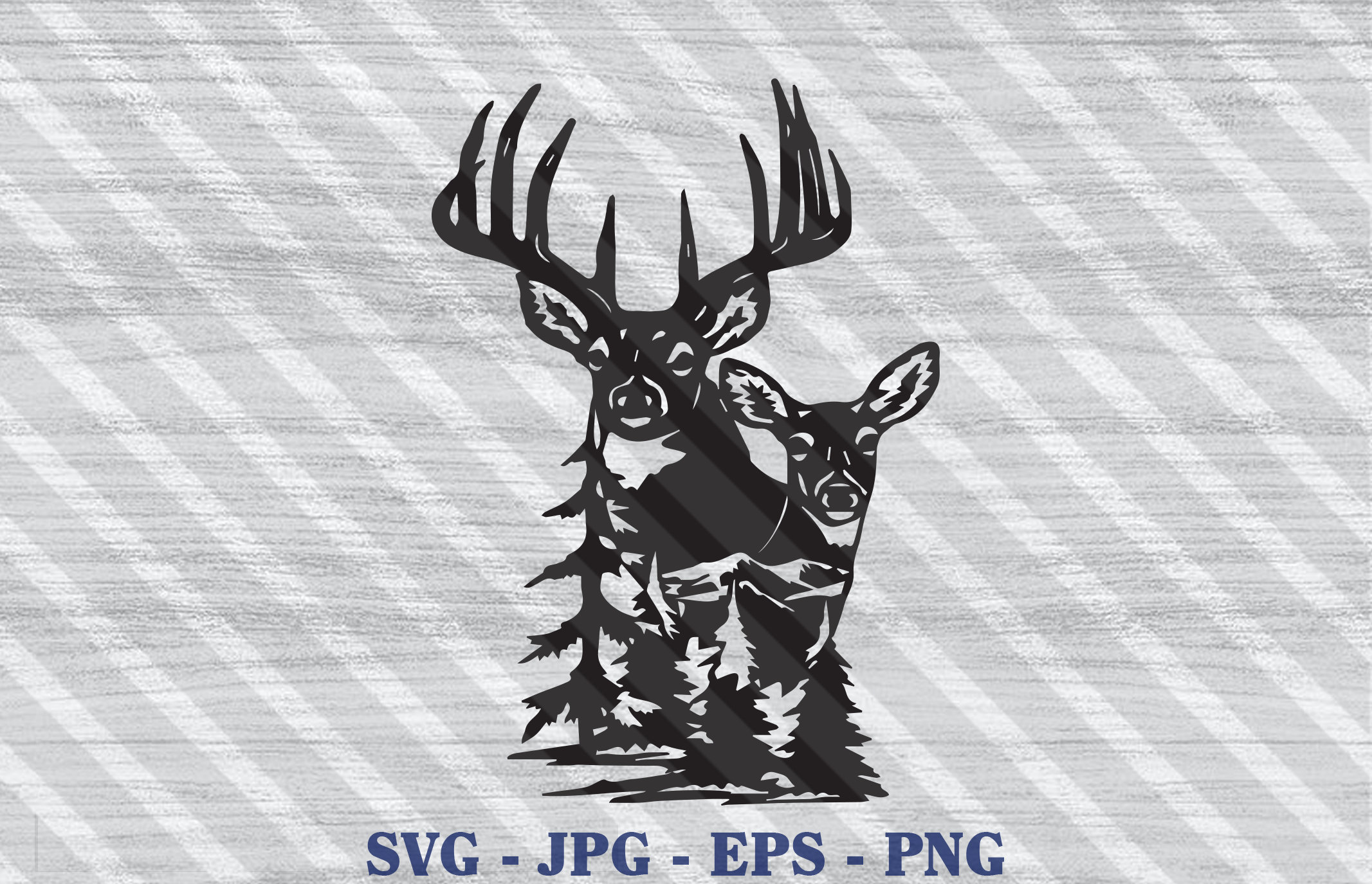 Deer svg Deer and mountains trees svg Hunter svg png | Etsy