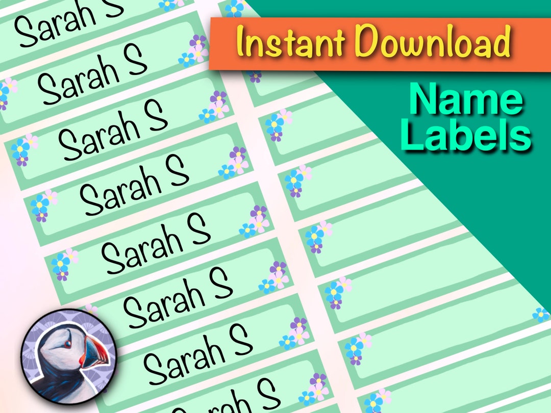 School Label Stickers Printable INSTANT DOWNLOAD - Etsy