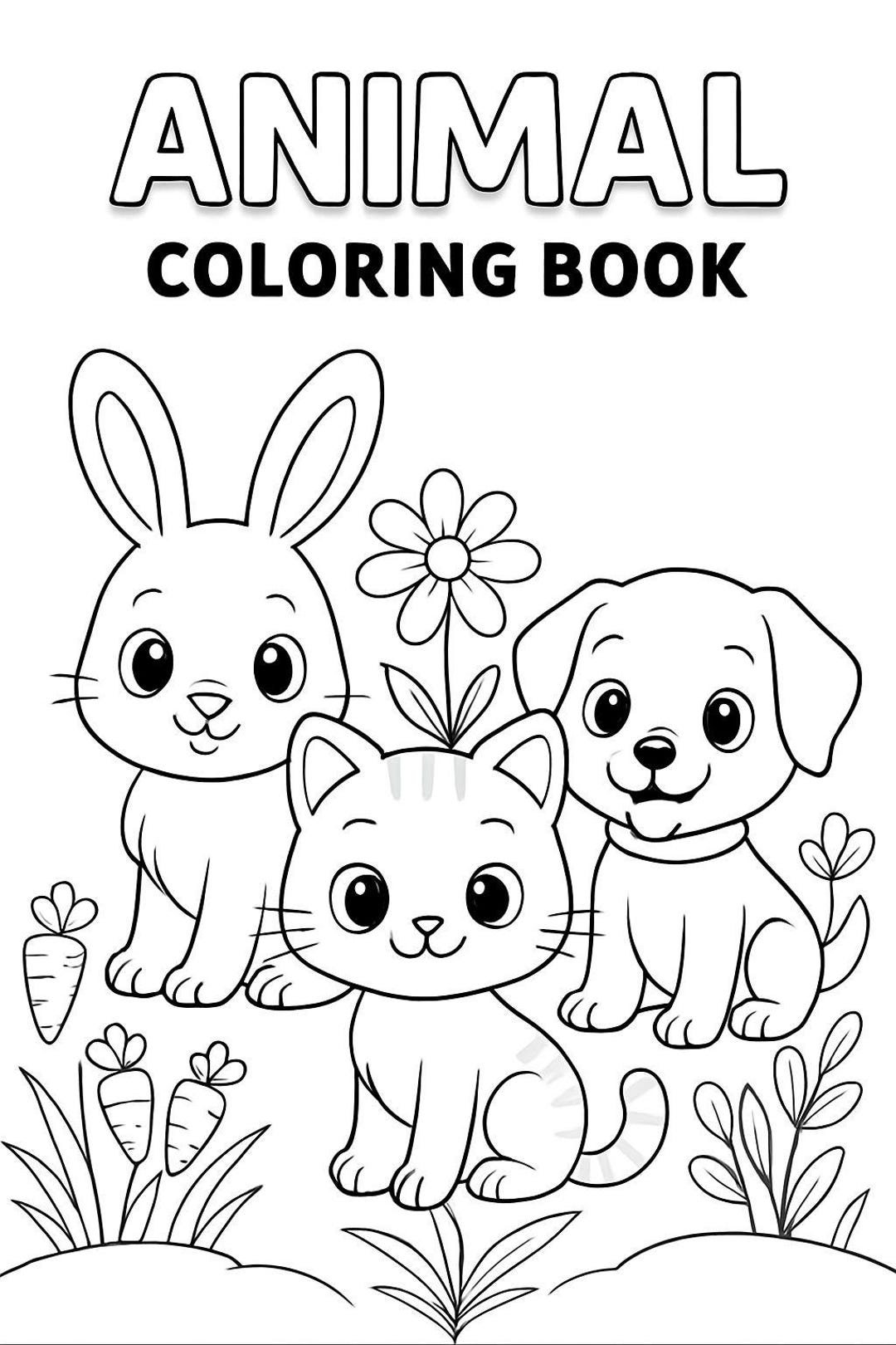 Printable 10-page Coloring Book for Kids, Digital Download Coloring ...