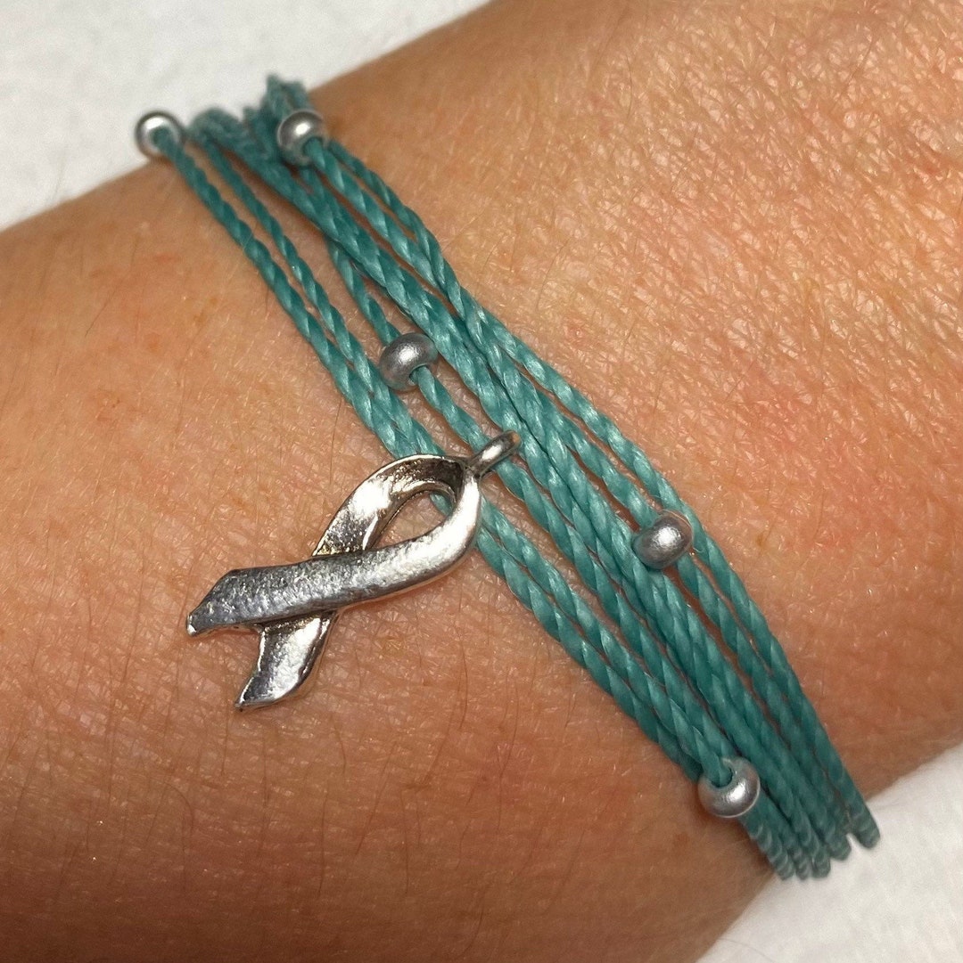 TEAL String Bracelet for Anti-bullying, Anxiety Disorder, OCD, Ovarian ...