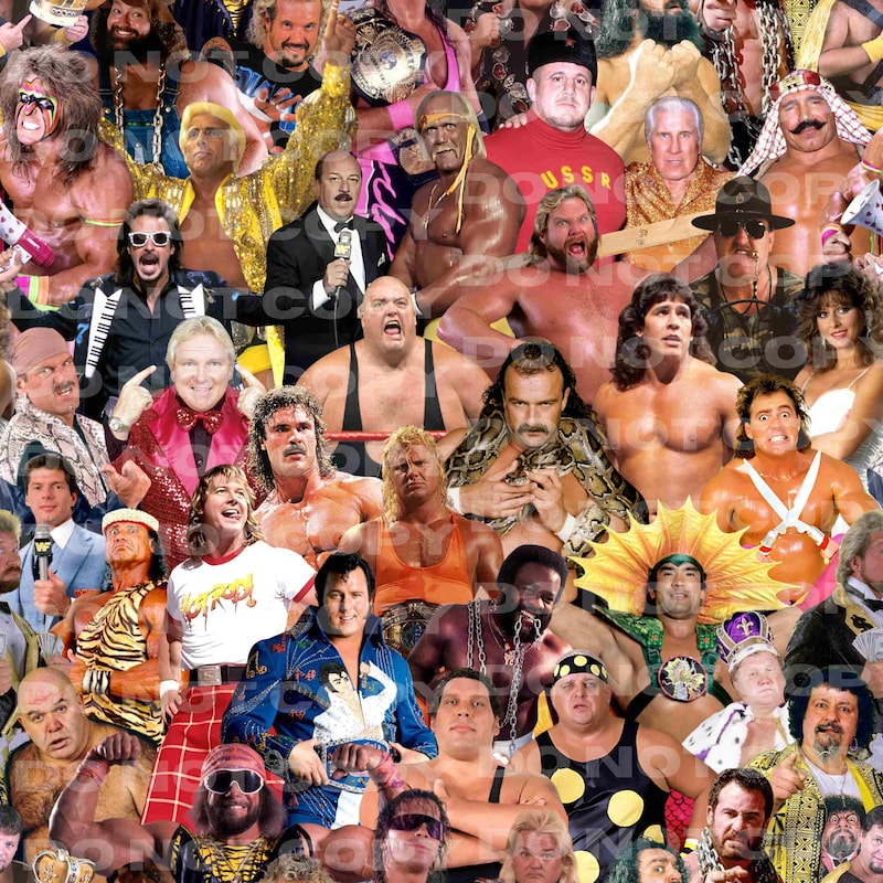 Wwf Wrestling Collage - Etsy