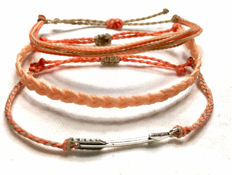 ARROW Charm Bracelet Stackable String Charm Bracelet Set - Etsy