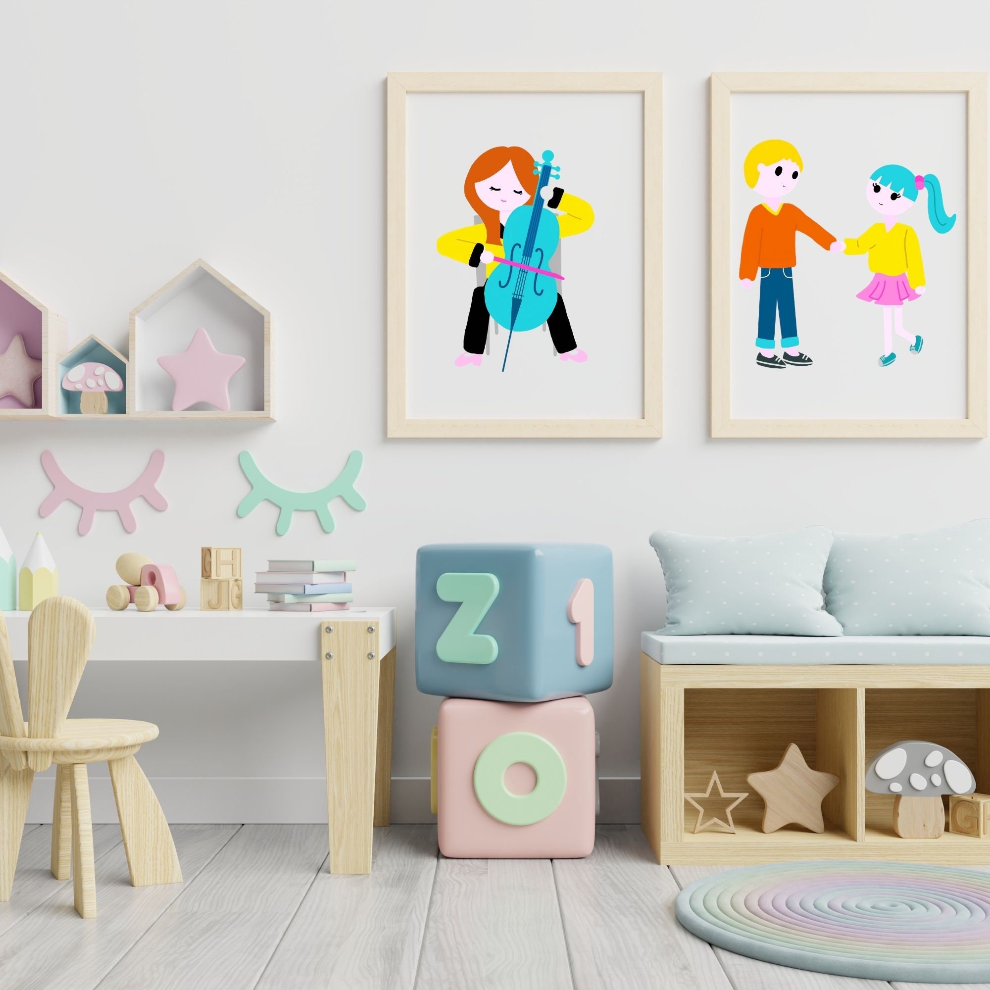 Custom Digital Portrait Printable Custom Color Block Portrait - Etsy