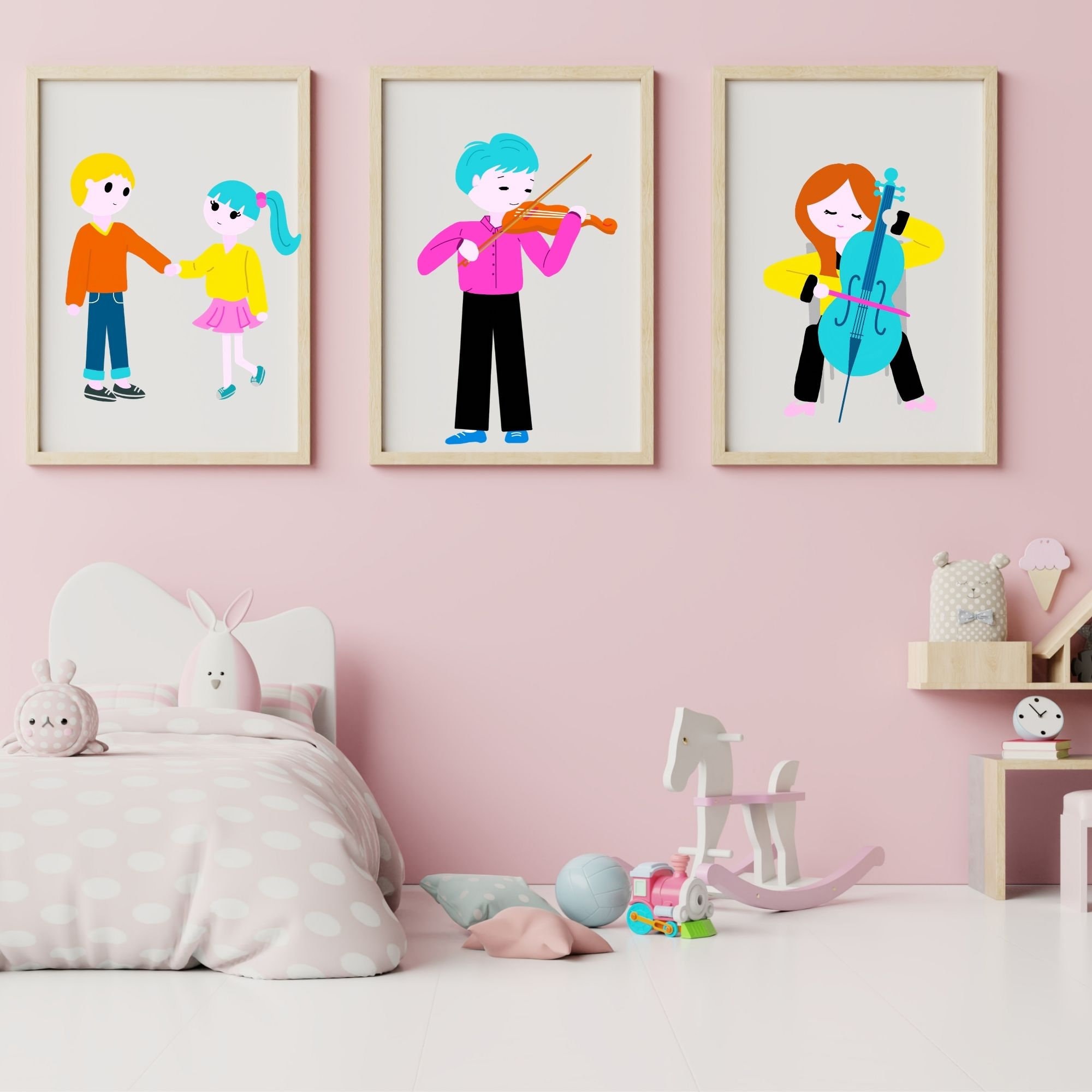 Custom Digital Portrait, Printable Custom Color Block Portrait Digital ...