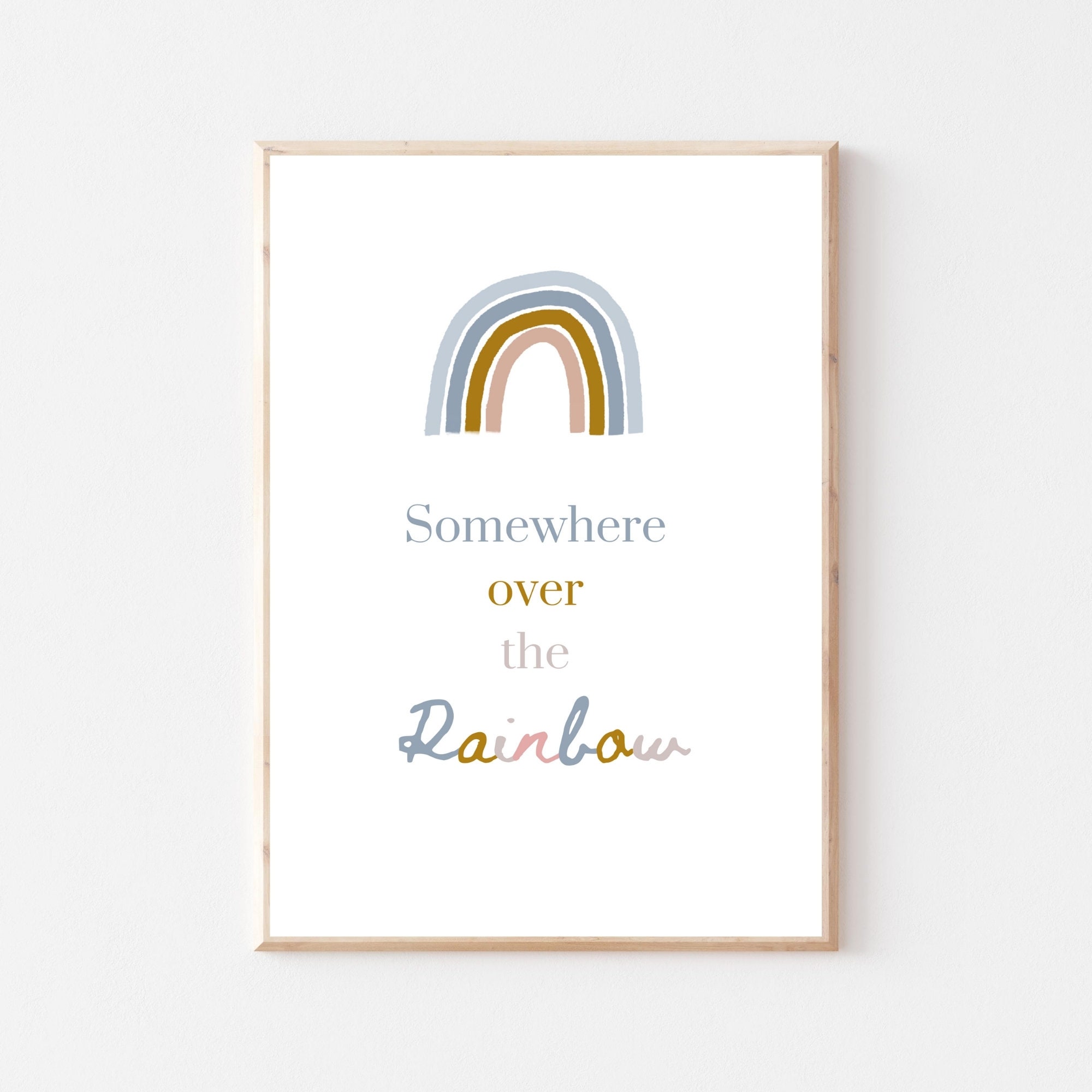 Rainbow Printable Boho Nursery Wall Art Rainbow Wall Art Boho Printable ...