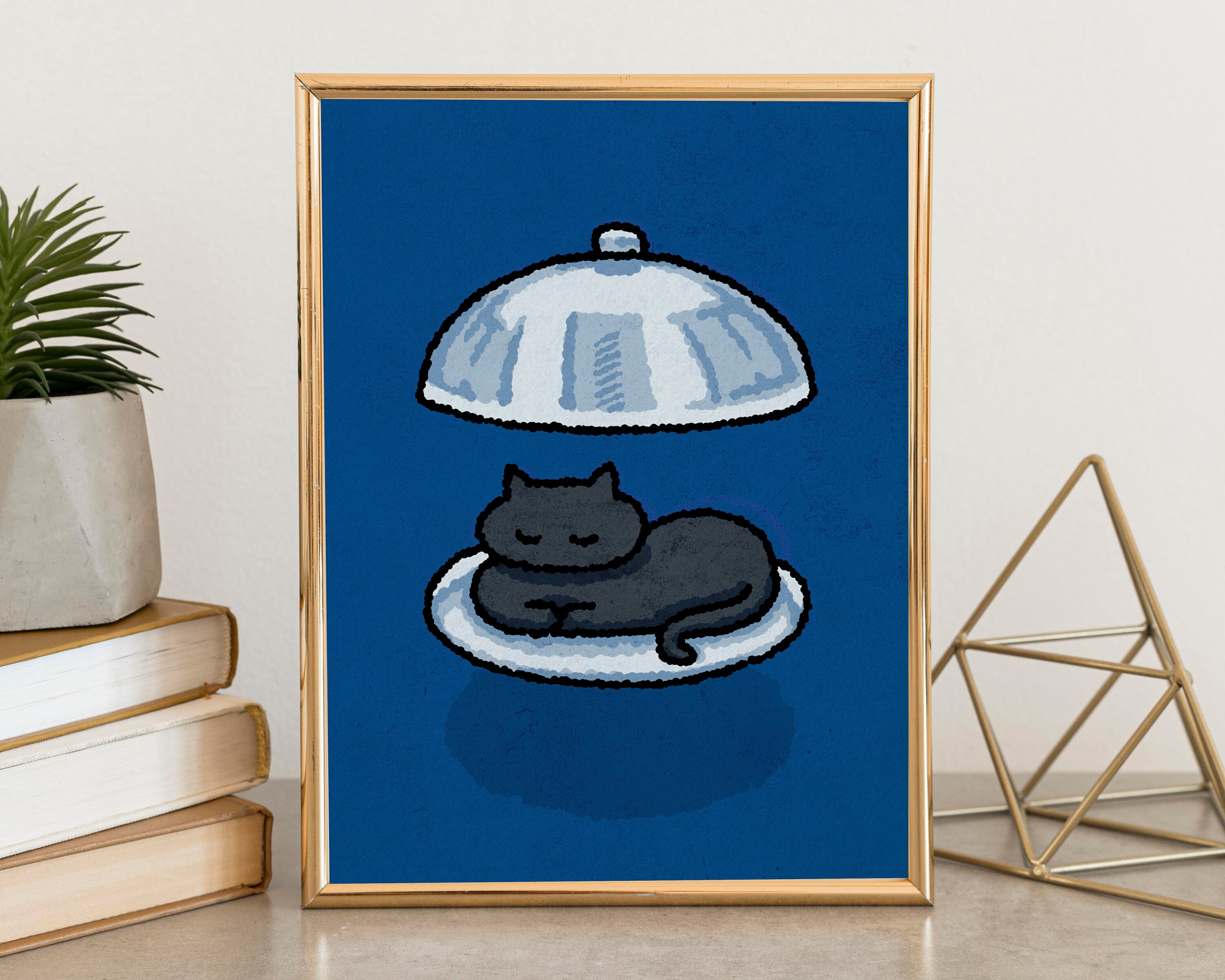 Lazy Cat Instant Printable Art Cat Wall Art Print Trendy & Colorful ...