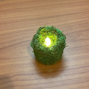Moss Tealight Set: Woodland Fairy Party Decor (battery) - Etsy