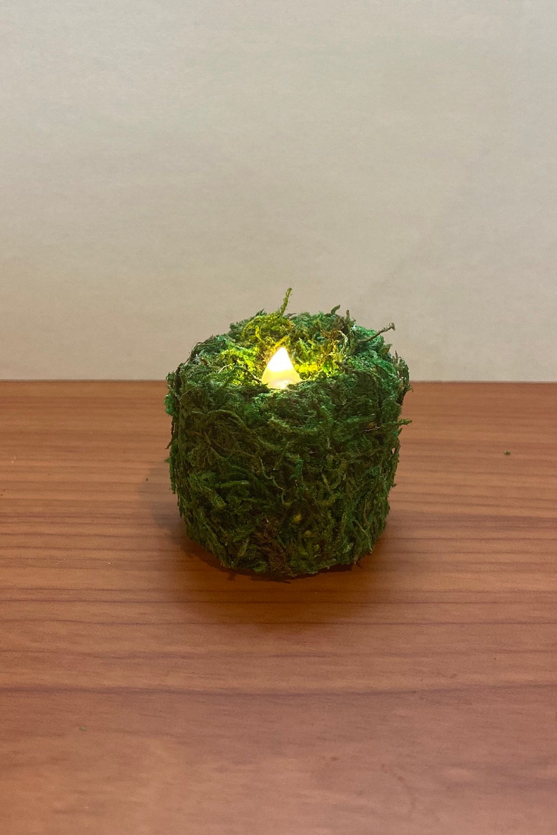 Moss Tealight Set: Woodland Fairy Party Decor (battery) - Etsy