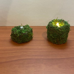 Moss Tealight Set: Woodland Fairy Party Decor (battery) - Etsy