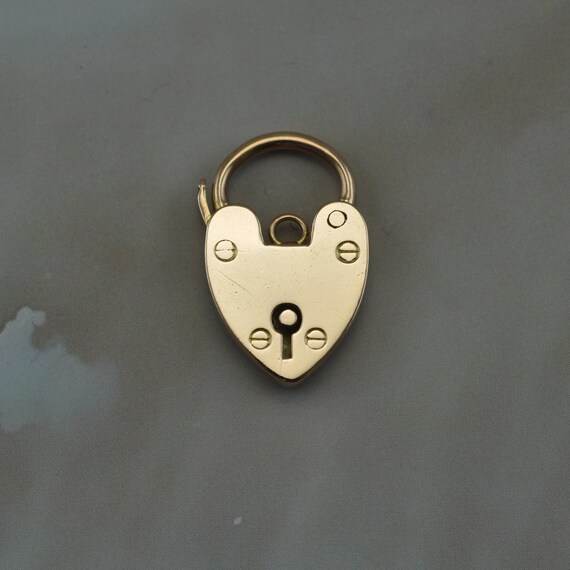 9ct gold padlock heart - Gem