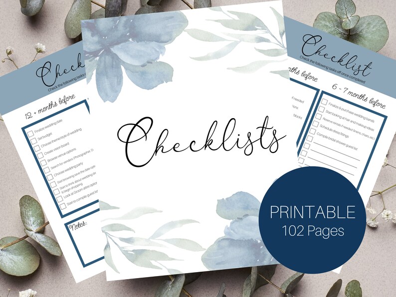 Wedding Planner Printable, Printable Wedding Planner, Wedding Checklist ...