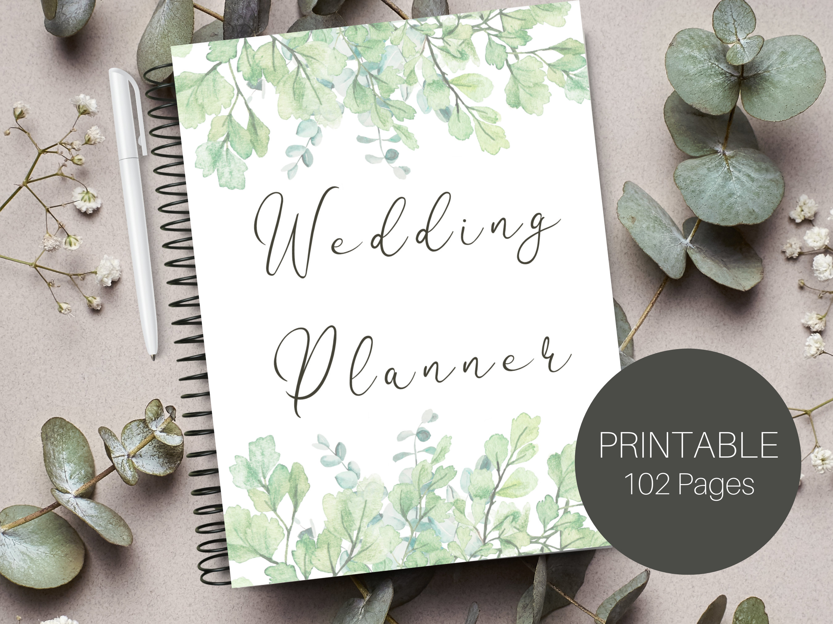 Wedding Planner Printable, Printable Wedding Planner, Wedding Checklist ...