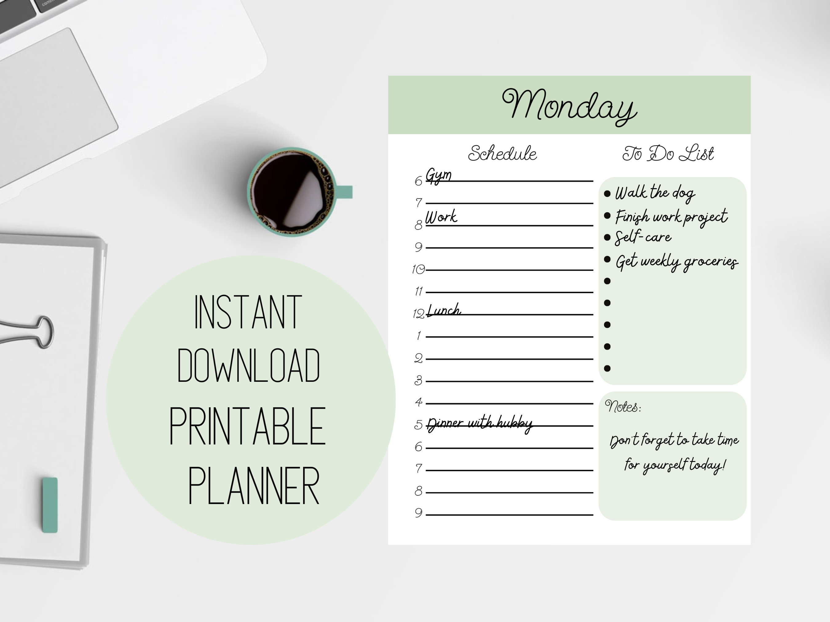 Simple Planner, Printable Planner, Daily Planner, Weekly Planner, to Do ...