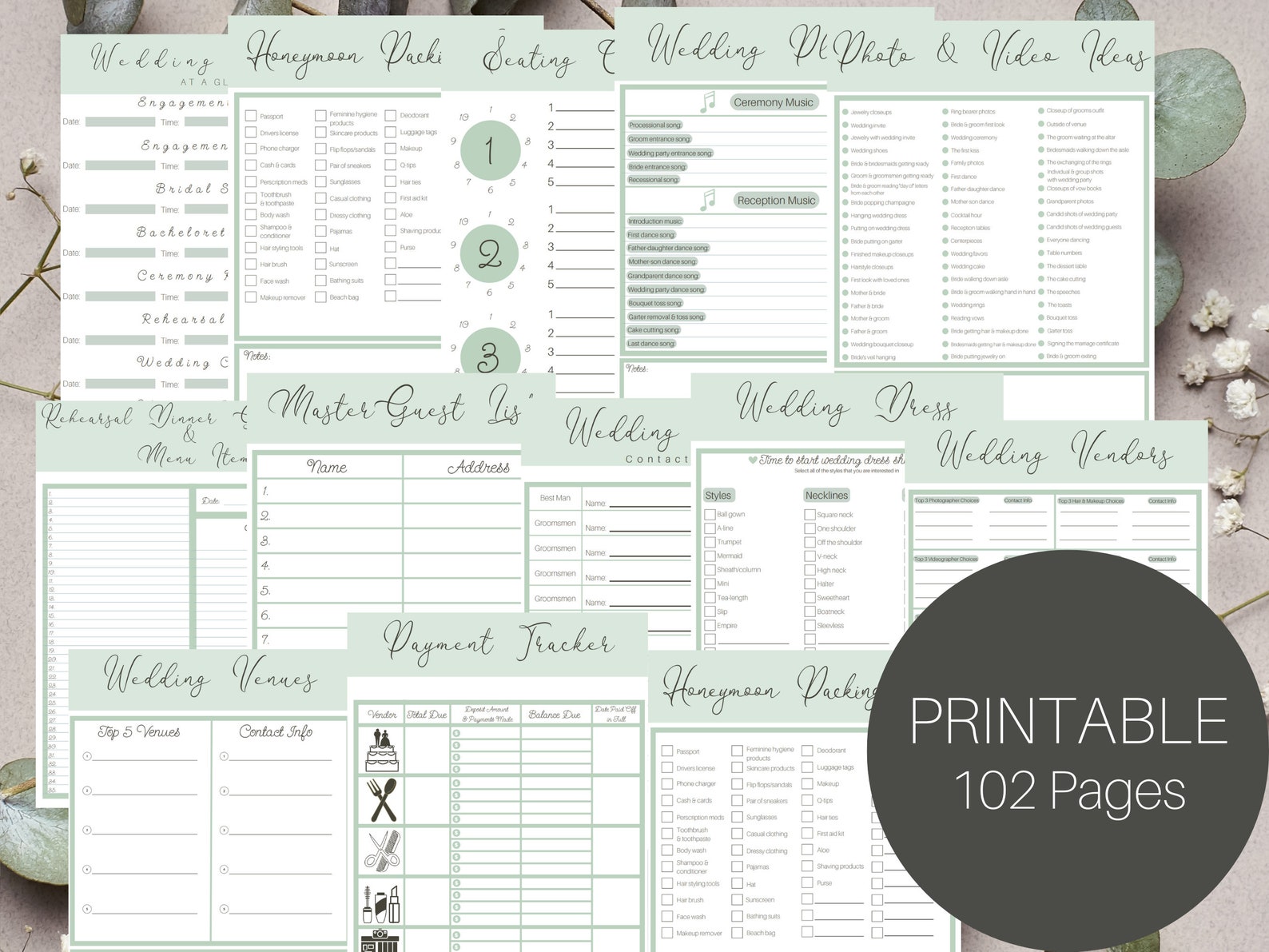Wedding Planner Printable Printable Wedding Planner Wedding - Etsy