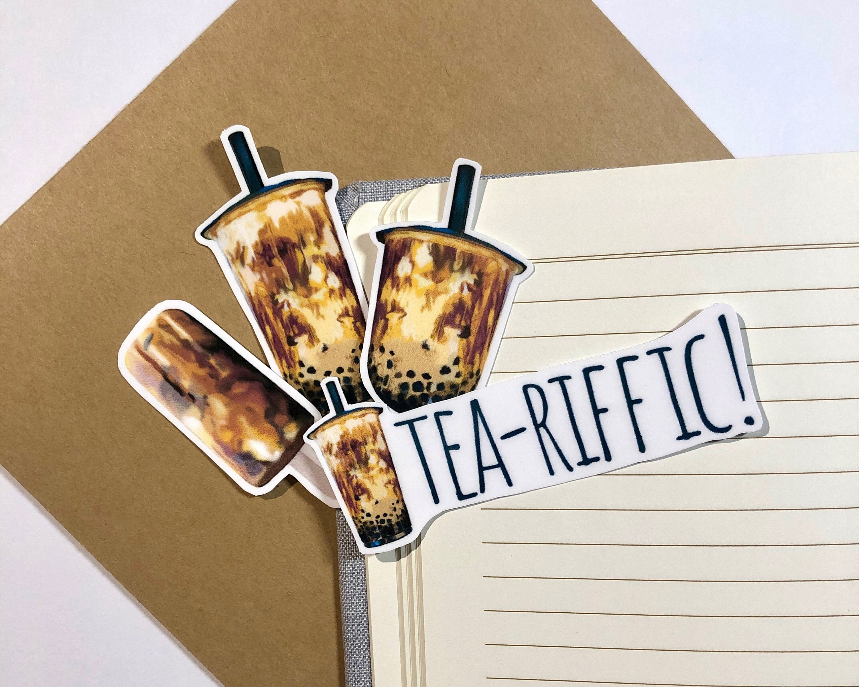 Brown Sugar Boba Stickers / Cute Bubble Tea Popsicle - Etsy México