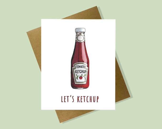 Ketchup on My Chips Card - Etsy
