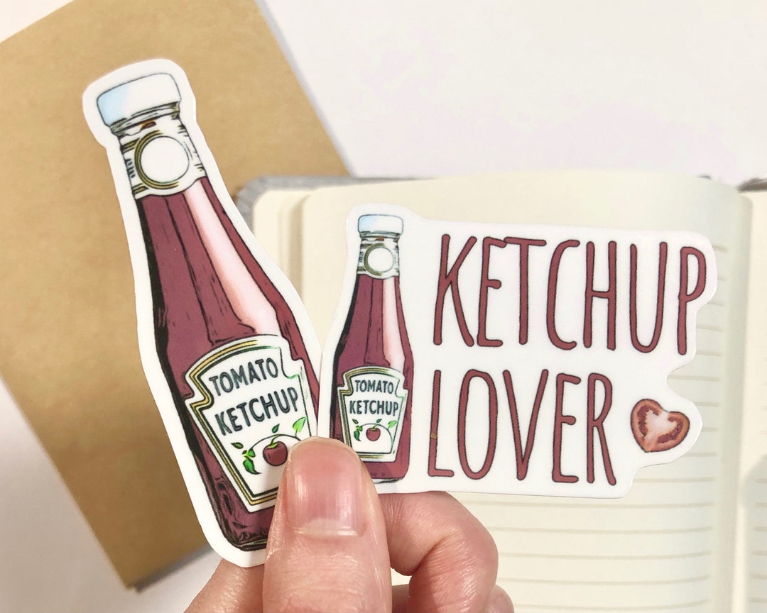 Ketchup Bottle Sticker Waterproof Ketchup Lover Sticker Set - Etsy