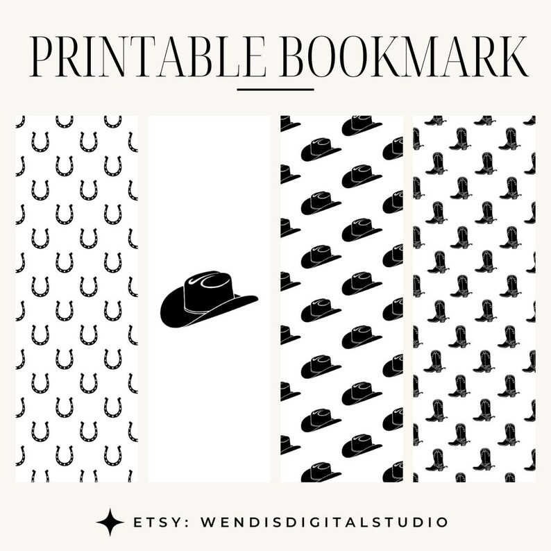 Cowboy-themed Printable Bookmarks | Digital Download for Reading ...