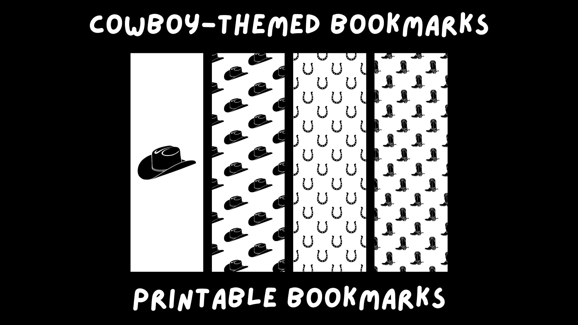 Cowboy-themed Printable Bookmarks | Digital Download for Reading ...