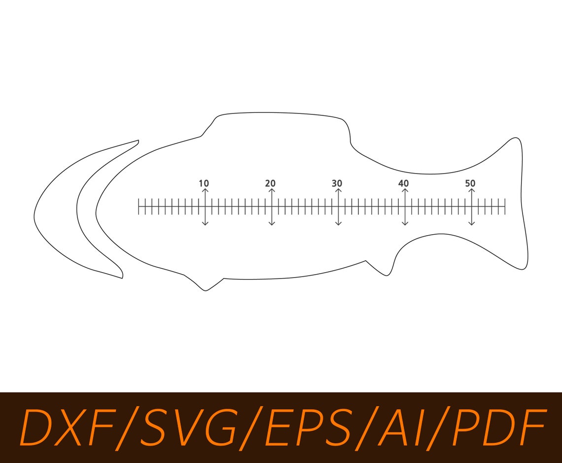 Fish Measuring Board, Download, CNC File, Laser Cut Vector Plan - Etsy