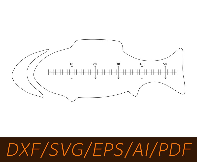 Fish Measuring Board, Download, CNC File, Laser Cut Vector Plan - Etsy