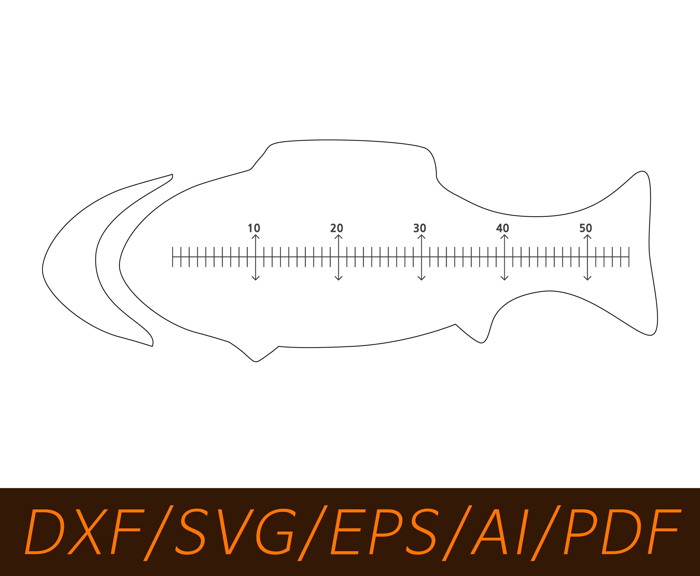 Fish Measuring Board, Download, CNC File, Laser Cut Vector Plan - Etsy