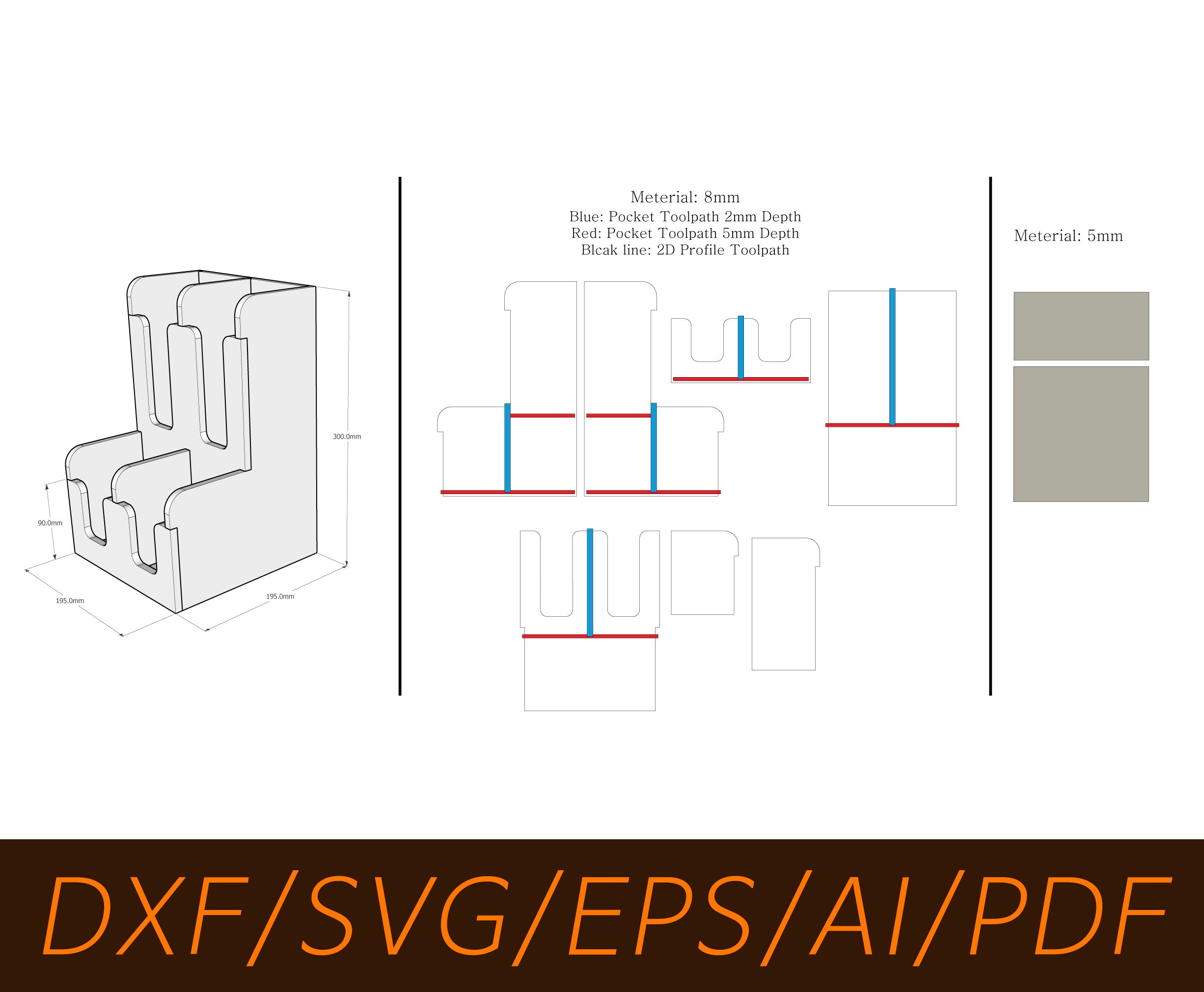 Cup Dispenser, DXF Templates for CNC Router - Etsy
