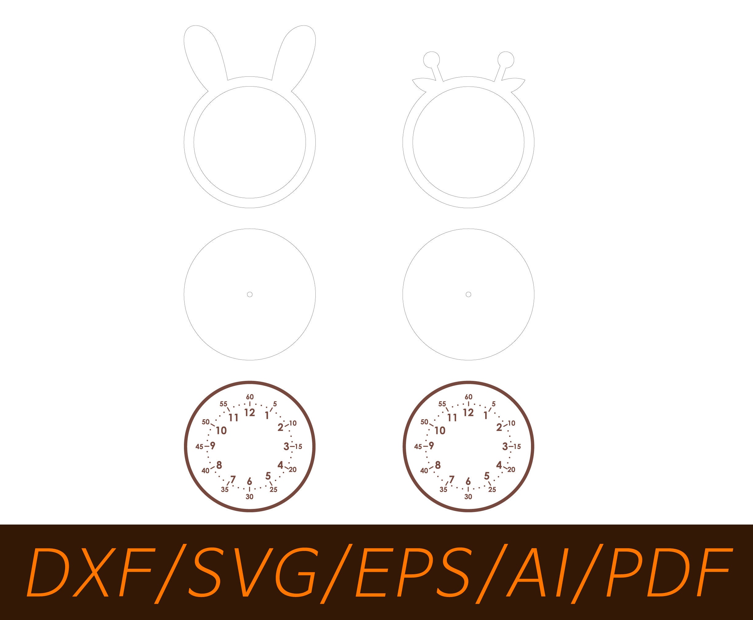 Learning Clock, Download, CNC File, Laser Cut Vector Plan - Etsy