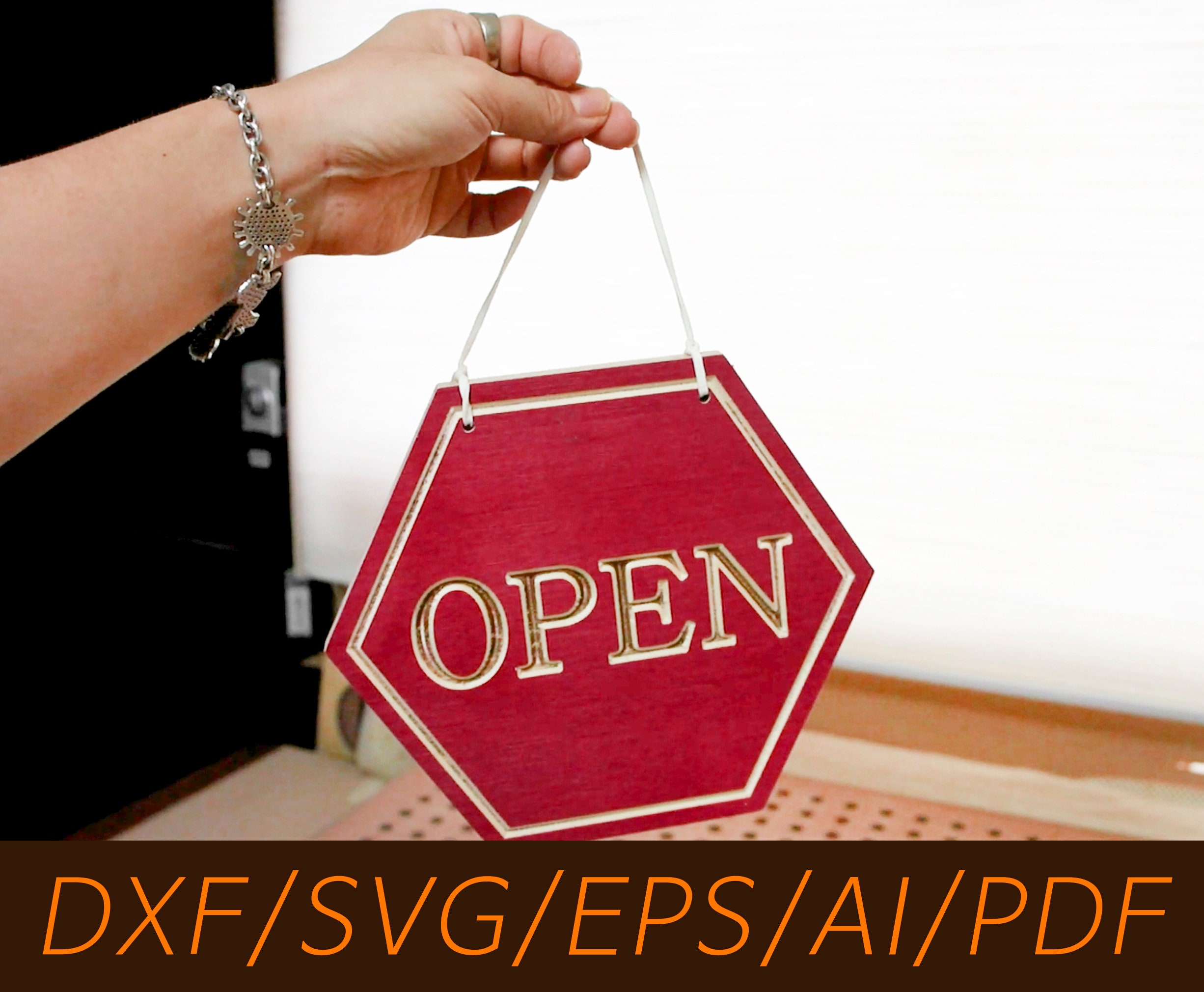 Open Closed Sign, Download, CNC File, Laser Cut Vector Plan - Etsy